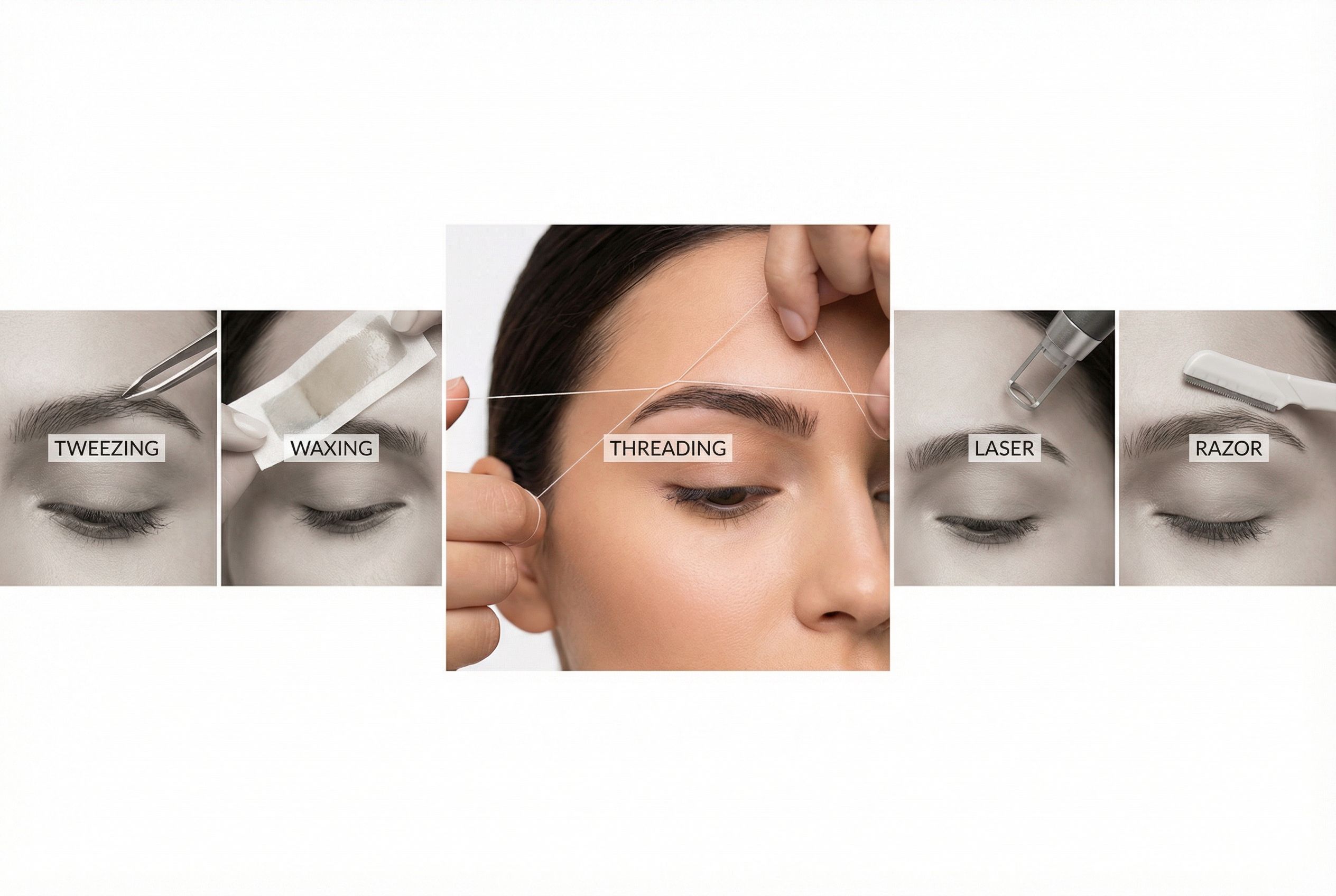 Eyebrow Threading vs Waxing, Tweezing & Laser | Urban Brows